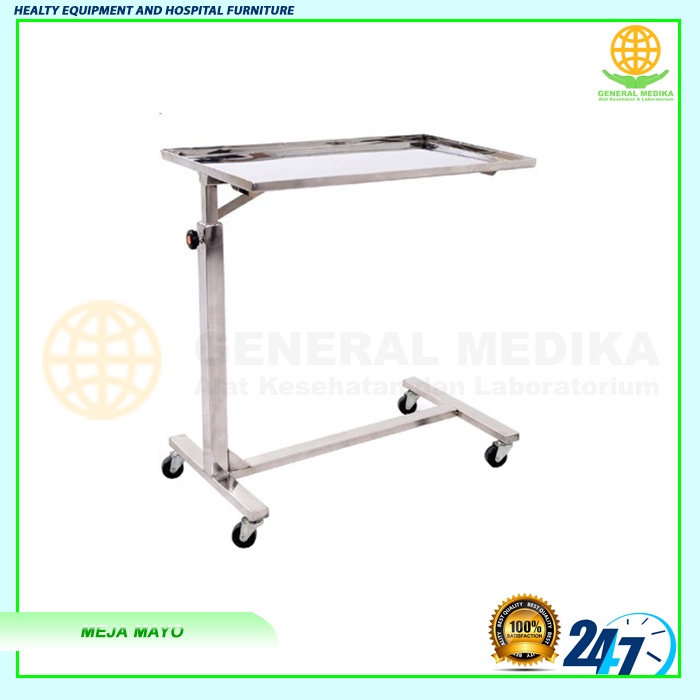 Jual Meja Mayo | Tempat Makan Pasien | Over Bed Table Stainless Steel ...