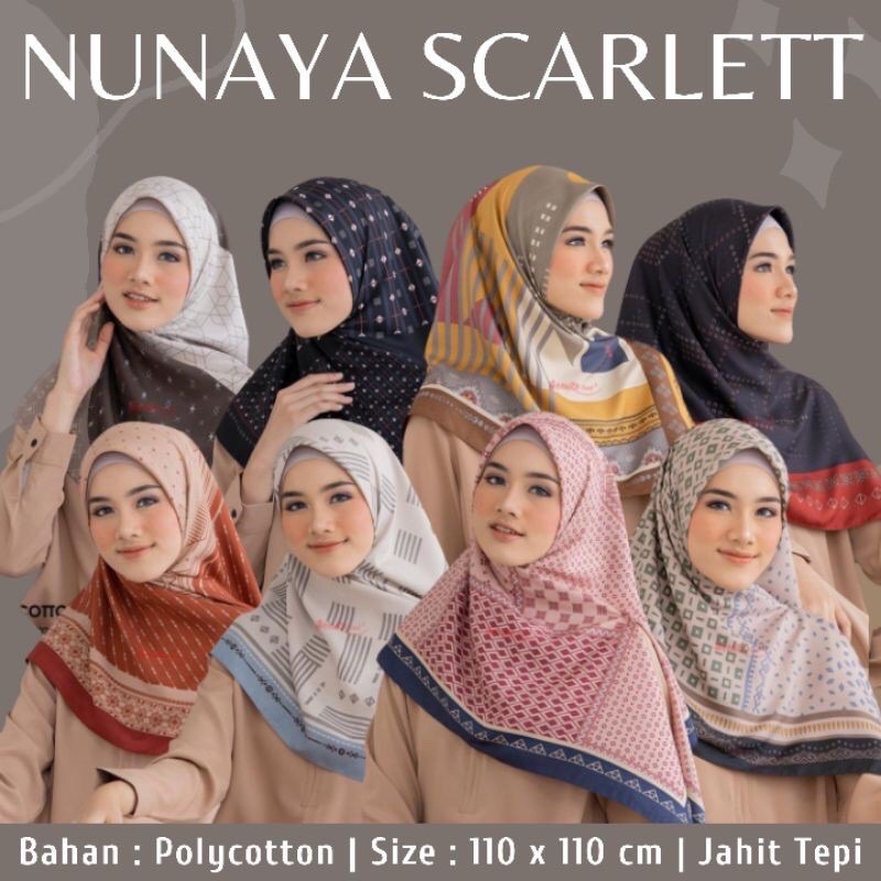 Jual PILIH MOTIF Nunaya Scarlett | Kerudung/jilbab/hijab segiempat ...