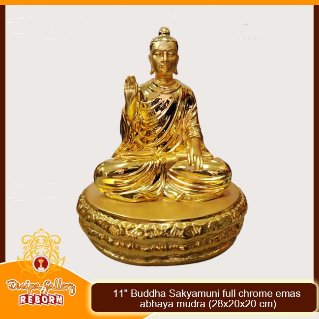 Jual Rupang Patung Arca Buddha Sakyamuni / Gautama Abhaya Mudra Emas 11 ...
