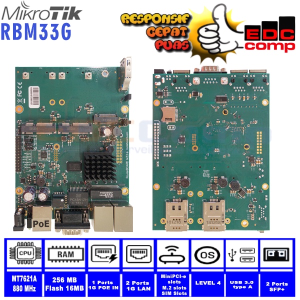 Jual Mikrotik RBM33G Routerboard |3G/LTE Board | Shopee Indonesia