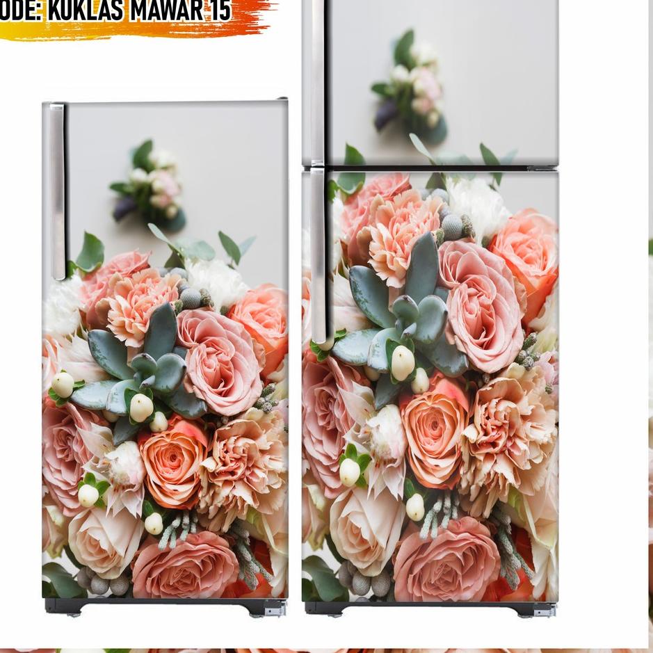 Jual USJ STIKER Kulkas 1 Pintu dan STICKER Kulkas 2 Pintu Motif Bunga ...