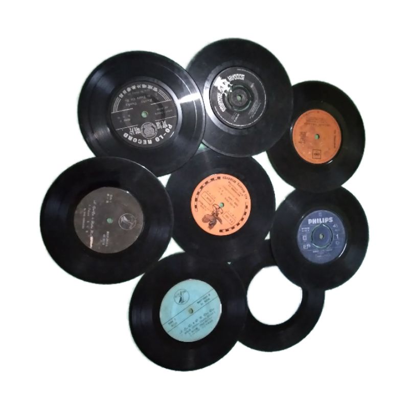 Jual Piringan Hitam Vinyl Dekorasi Pajangan Dinding 7" 17,5 cm Kecil ...