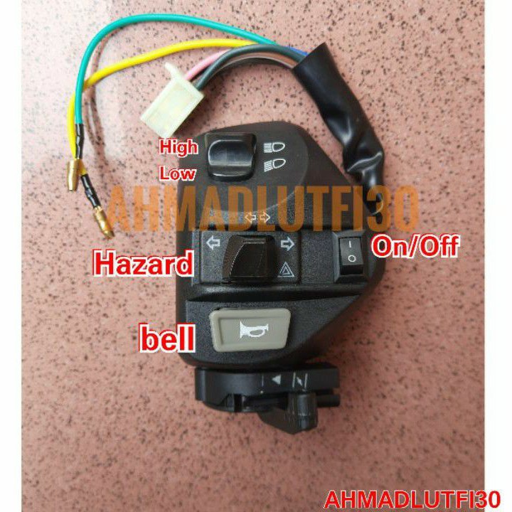 Jual COD Saklar Holder Kiri Sen sein Hazard NON AHO Switch On/Off Lampu ...