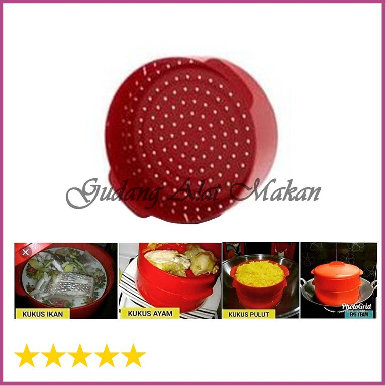 Jual TUPPERWARE steamer kukusan 1 layer tanpa tutup warna Toska ...