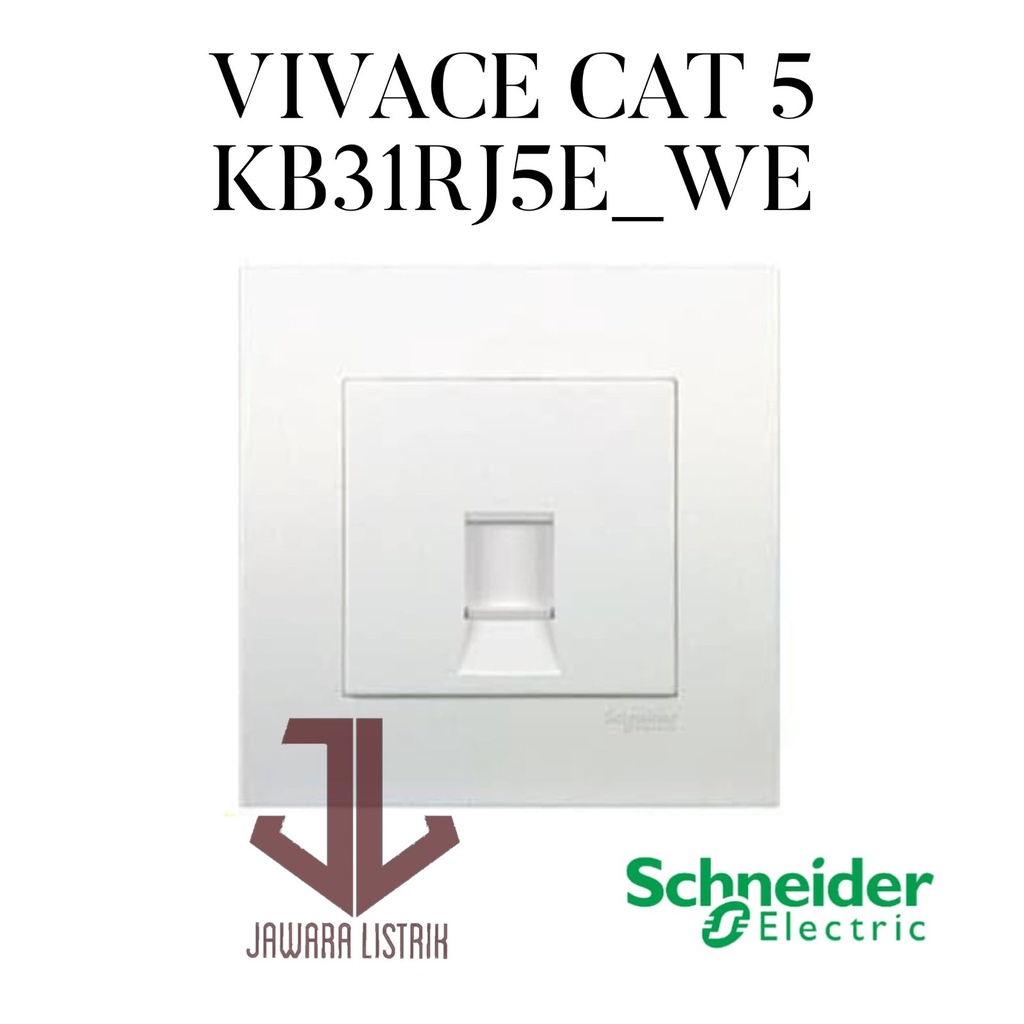 Jual SCHNEIDER STOP KONTAK DATA VIVACE CAT 5 KB31RJ_5 WE OUTLET DATA ...