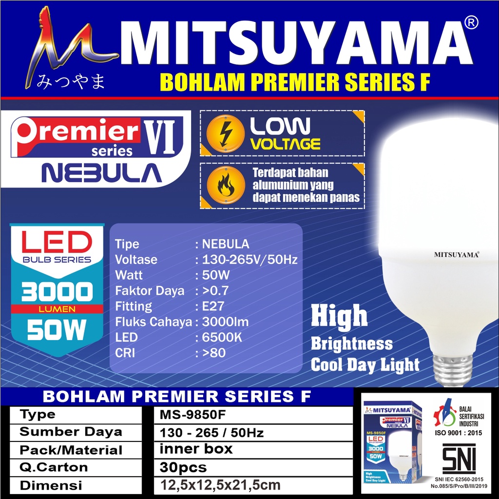 Jual Mitsuyama NEBULA Bohlam LED 30-50 watt Kapsul / Capsule / Tabung | Shopee Indonesia