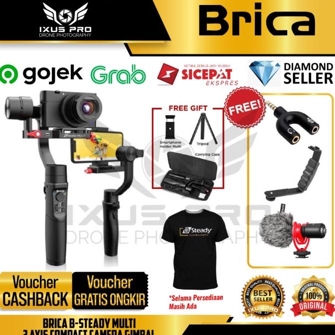 Jual Brica B-Steady Bsteady Multi 3 Axis Compact Camera Gimbal - Black ...