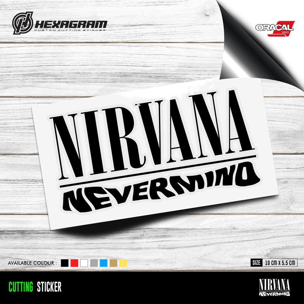 Jual Cutting Sticker Nirvana Nevermind Text | Stiker Cutting Tulisan ...