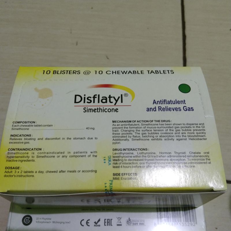 Jual Disflatyl box 10 Blister @ 10 Tablet Kunyah untuk Meredakan ...