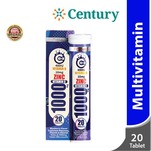 Jual Miss U2 Vitamin C 1000, Vitamin D, & ZINC - Tablet Effervescent ...