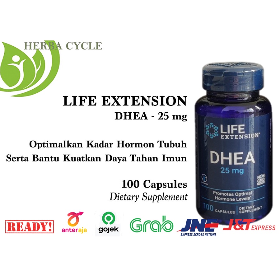 Jual Life Extension DHEA Dehydroepiandrosterone 25 mg 100 capsules ORI ...