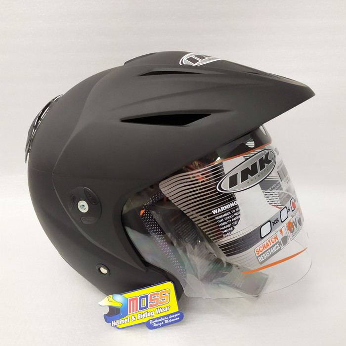 Jual Helm INK CX 25 CX25 Solid Polos Black Doff | Halfface | Original ...