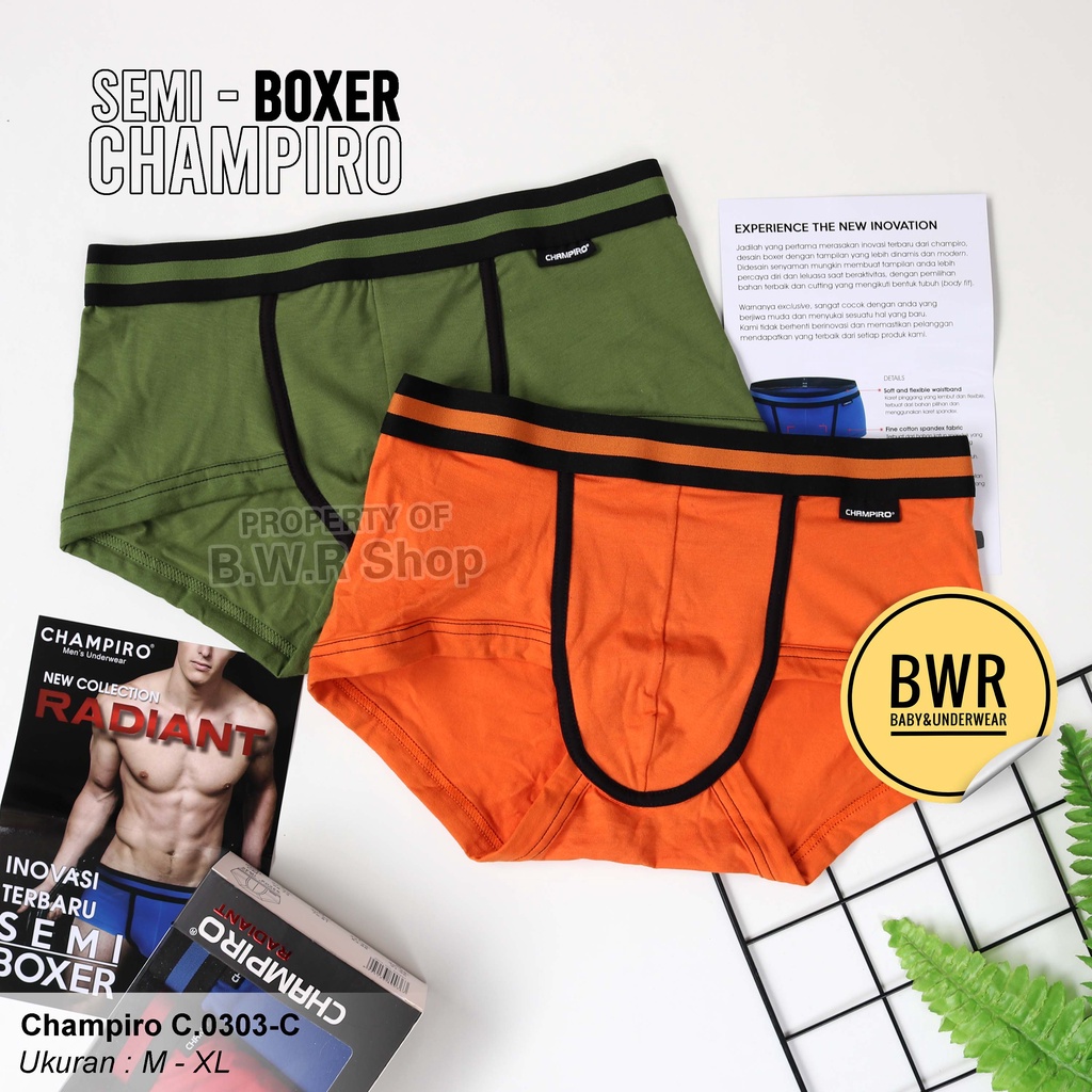 Jual [ 3pc ] Semi Boxer Pria Champiro C.0303 | CD Boxer Champiro 0303 ...