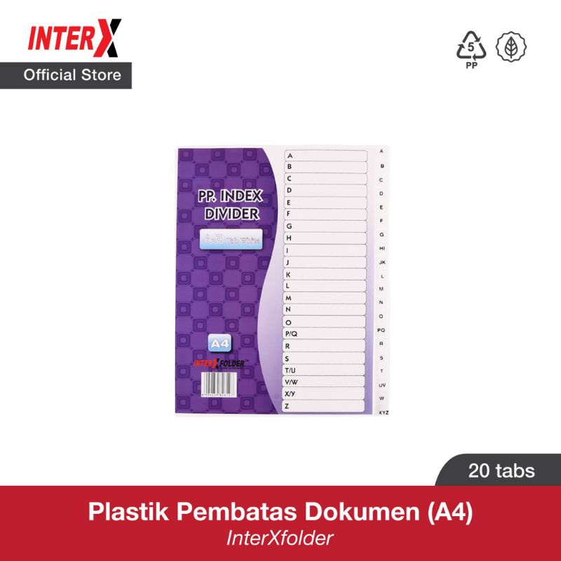 Jual pembatas buku binder A4 divider abjad huruf A-Z | Shopee Indonesia