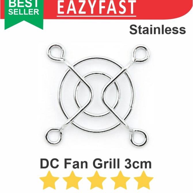 Jual Fan Grill 3cm 30mm Ram Kawat Besi Pelindung Tutup Kipas DC PC CPU ...
