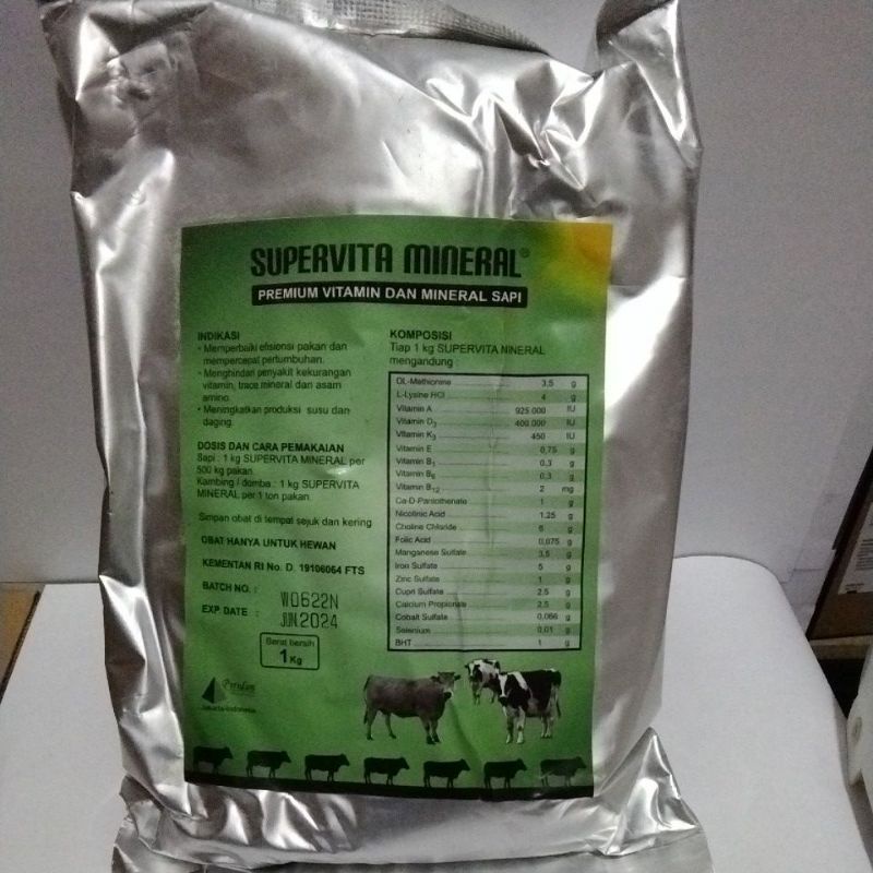 Jual supervita mineral 1kg (vitamin dan mineral sapi) | Shopee Indonesia