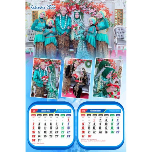 Jual Kalender 2 bulan 6 lembar custom pakai foto sendiri | Shopee Indonesia