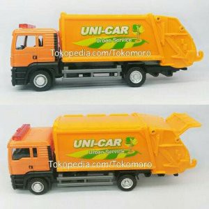 Jual miniatur mobil box truck truk kebersihan pengangkut sampah diecast ...