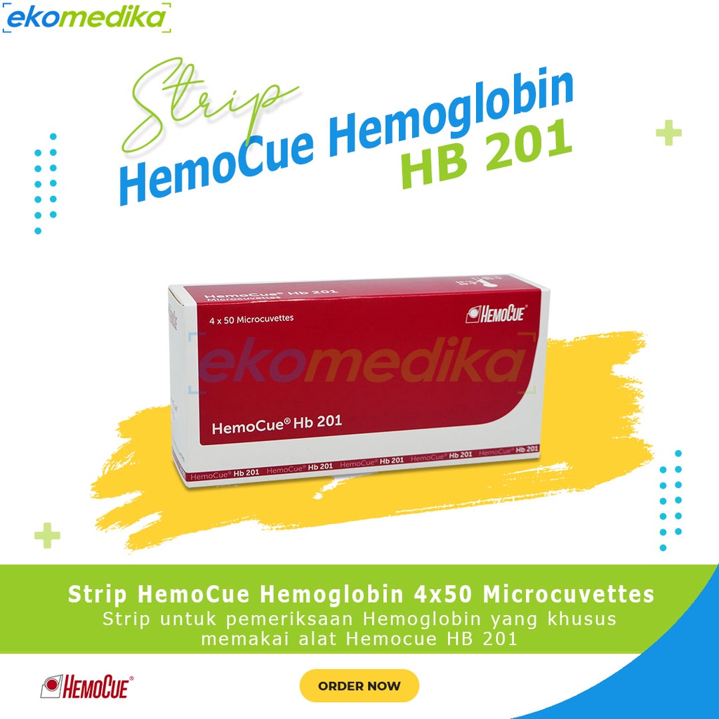 Jual Strip Hemoglobin HEMOCUE HB 201 4x50 Microcuvettes (200 pcs) ED ...