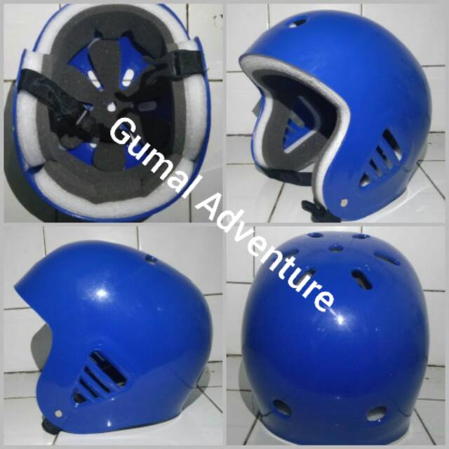 Jual Helm rafting full biru, flying fox arum jeram | Shopee Indonesia