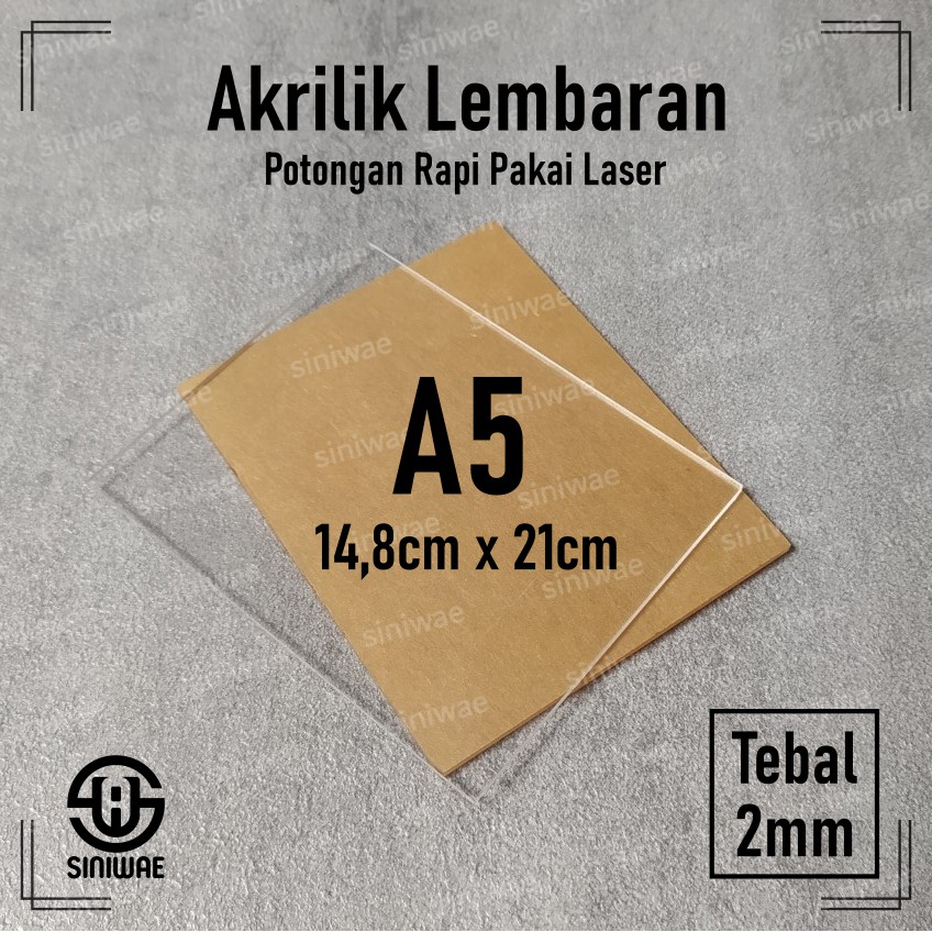 Jual Akrilik A5 2mm Lembaran Bening Transparan Acrylic 2 mm Warna Hitam ...