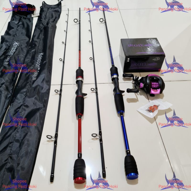Jual Joran set bc murah pjg 198 / 180 Max drag 12 kg | Shopee Indonesia