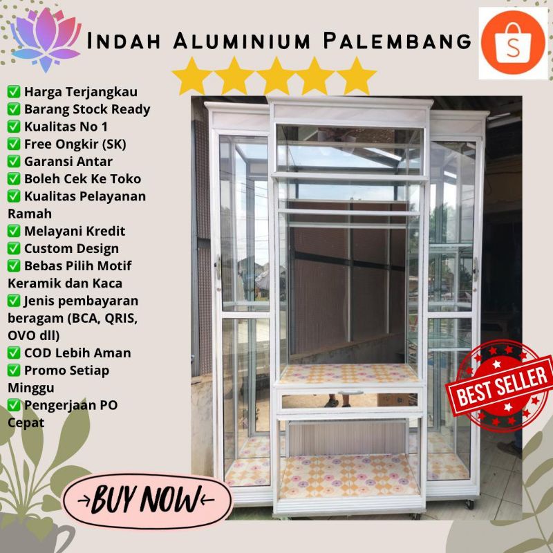 Jual BUFFET TV JUMBO PUTIH SUSU MINIMALIS ALUMINIUM PALEMBANG | Shopee ...