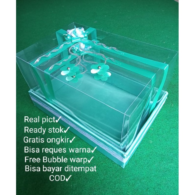 Jual Kotak Parsel Pernikahan Box Seserahan Kotak Mahar Hijau Tosca ...