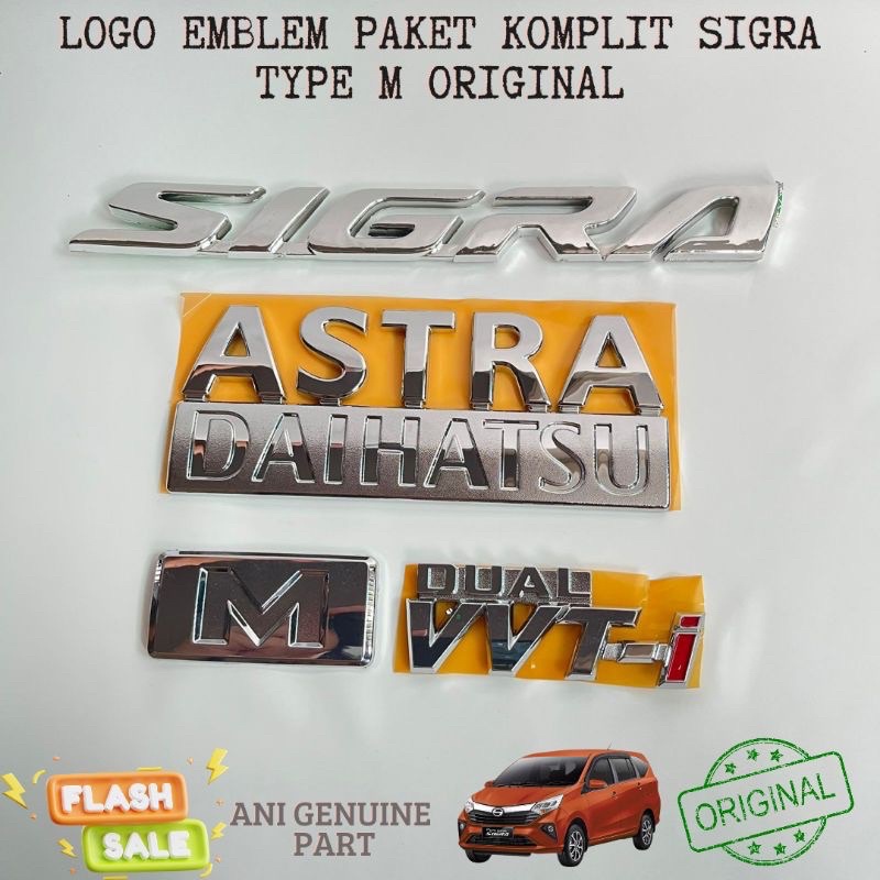 Jual Logo Emblem Sigra Komplit Type R Type M Type X Original | Shopee ...