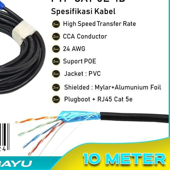 Jual Kabel Lan Cat5e FTP STP Outdoor 10 Meter Siap Pakai Kabel UTP | Shopee Indonesia