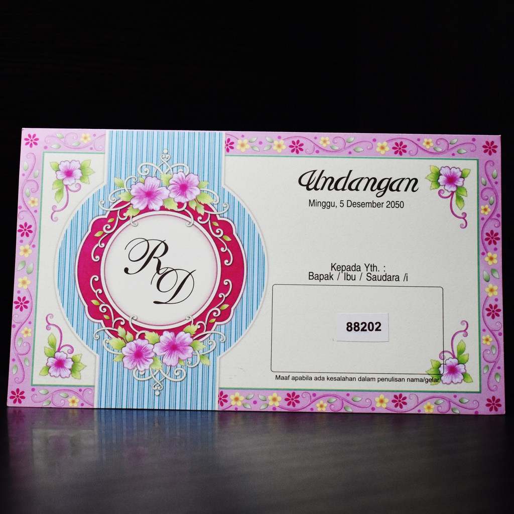 Jual UNDANGAN PERNIKAHAN CANTIK/KHITANAN/CETAK UNDANGAN MURAH ERBA ...