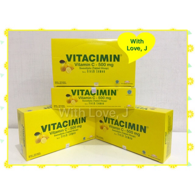 Jual VITACIMIN - VITAMIN C 500MG RASA FRESH LEMON (100 TABLET) | Shopee ...