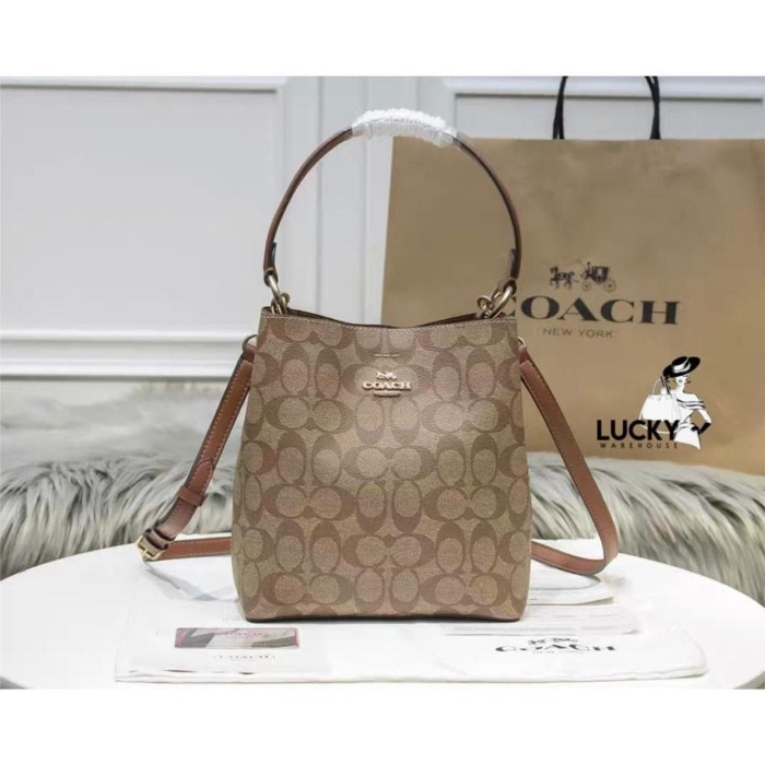 Jual Coach Small Town Bucket Bag In Signature Canvas - ORIGINAL 100% ...