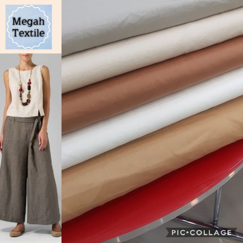 Jual Kain Linen polos Original katun / cotton linen zara / 0,5m ...