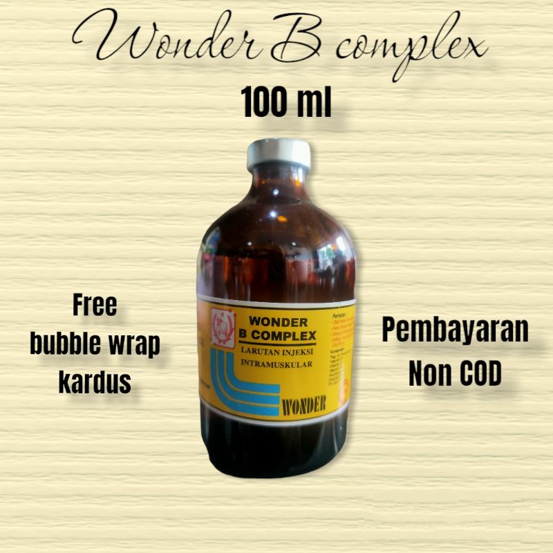 Jual wonder B complex 100 ml-vitamin B komplek injeksi | Shopee Indonesia