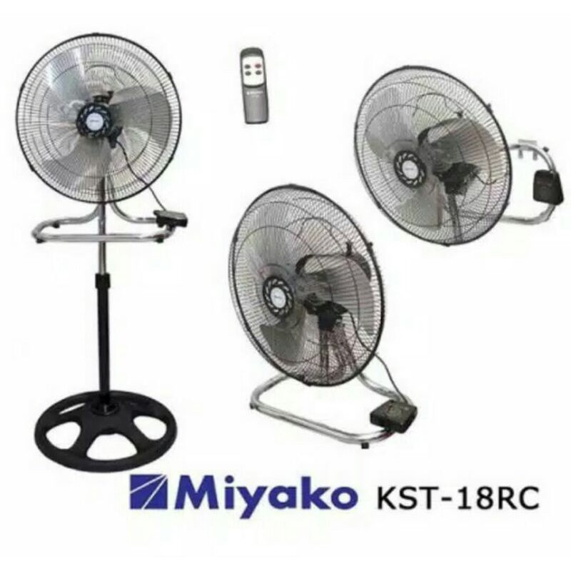 Jual MIYAKO KST-18 RC KIPAS ANGIN STAINLESS 18 inch 3in1 REMOT / STAND ...