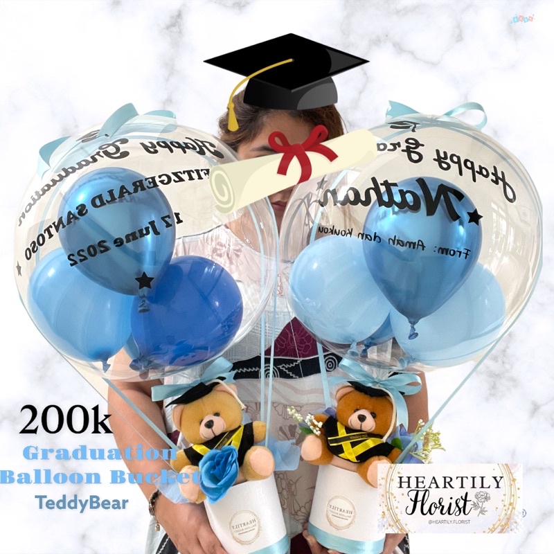 Jual [READY JAKARTA 1HARI JADI] Buket Balon Balloon Bucket Balon Wisuda ...