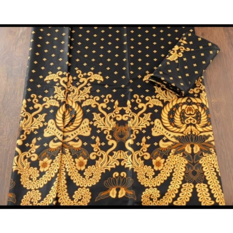 Jual Kain Batik Printing Halus Motif Gurita Kuning Dasar Hitam | Shopee ...