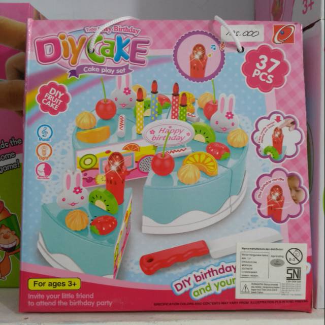 Jual Mainan DIY Birthday cake with sound and light | Shopee Indonesia