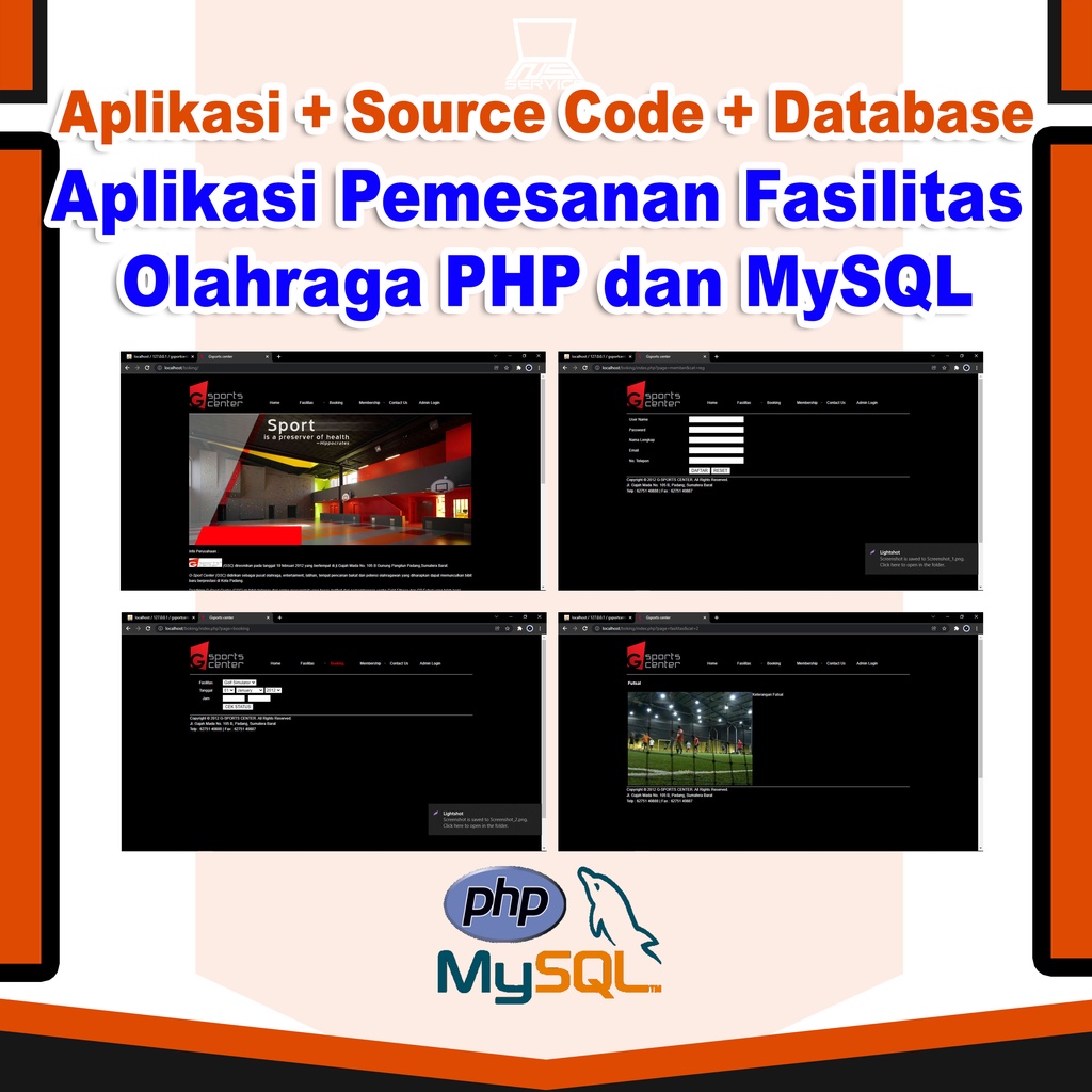 Jual Source Code Aplikasi Pemesanan Fasilitas Olahraga PHP dan MySQL ... Jual Source Code Aplikasi Pemesanan Fasilitas Olahraga PHP dan MySQL ...