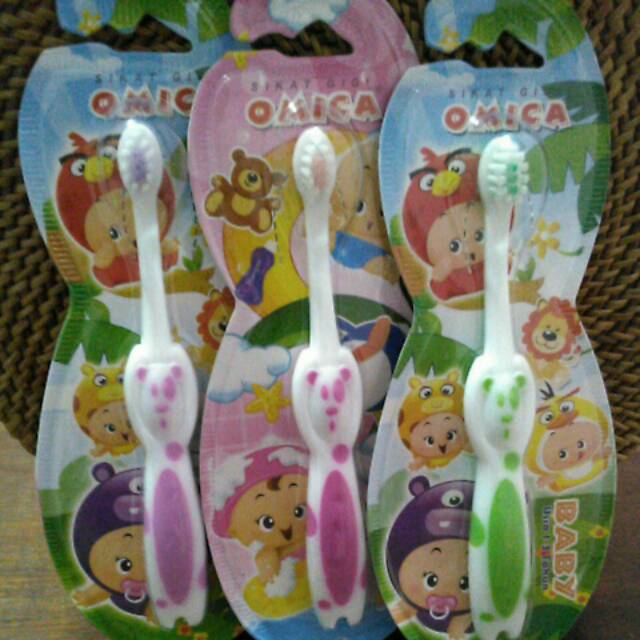 Jual Sikat Gigi Omica Baby untuk Bayi/ Anak 1-3 Tahun | Shopee Indonesia