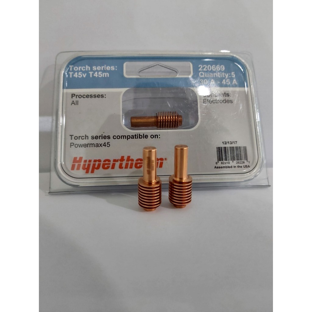 Jual Electrode 220669 Plasma Cutting Power Max 45 Amp Original | Shopee ...