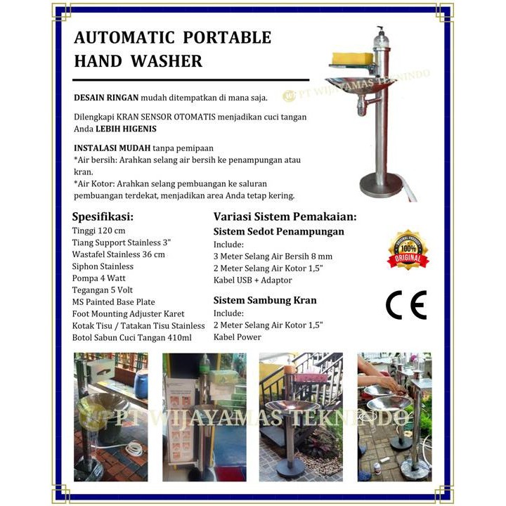 Jual Automatic Portable Hand Washer | Wastafel Portable Otomatis ...