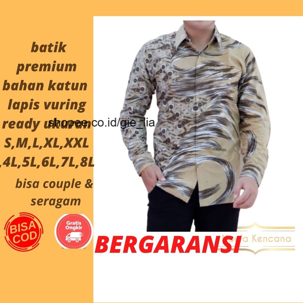 Jual BATIK JUMBO LENGAN PANJANG WULU MACAN BIG SIZE M L XL XXL XXXXL 6L ...