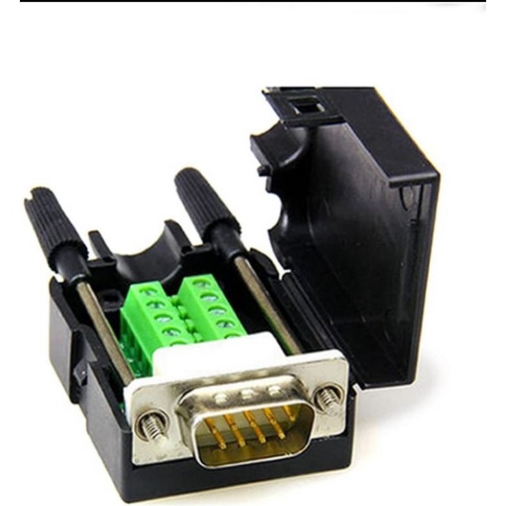 Jual DB9 Breakout Connektor to Wirring Terminall RS232 D-SUB Male Serial | Shopee Indonesia