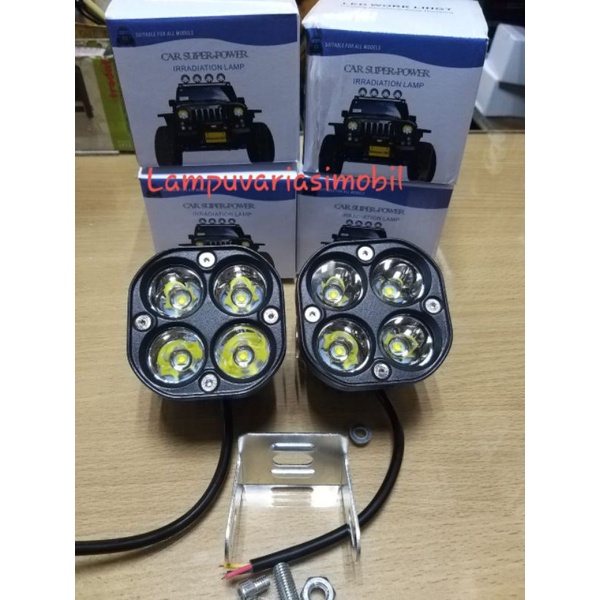 Jual Lampu tembak spot work 4 led.40 watt 12v-36 volt off.road 2 model ...