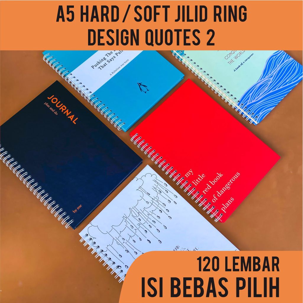 Jual Notes Jilid Ring Spiral Isi Bebas Pilih A5 120 Lembar Hardcover ...
