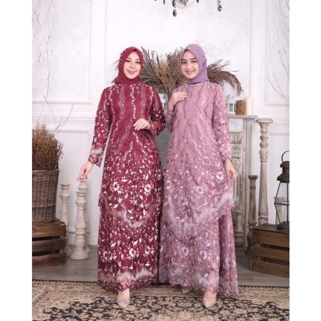 Jual Gamis Tile Bordir|Gamis Tingkat Runcing|Gamis Tile Jumbo|Gamis Tile Runcing|Gamis Pesta ...