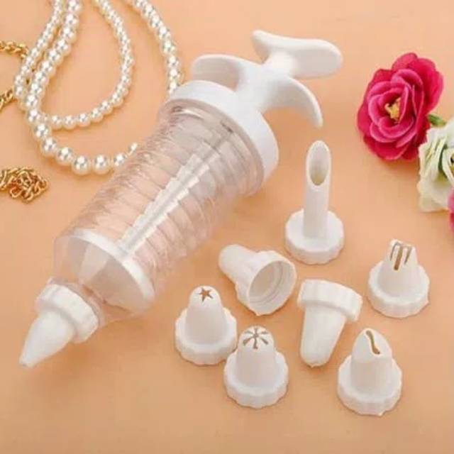 Jual Cake decoration 8 in 1 spuit set penghias kue praktis | Shopee ...