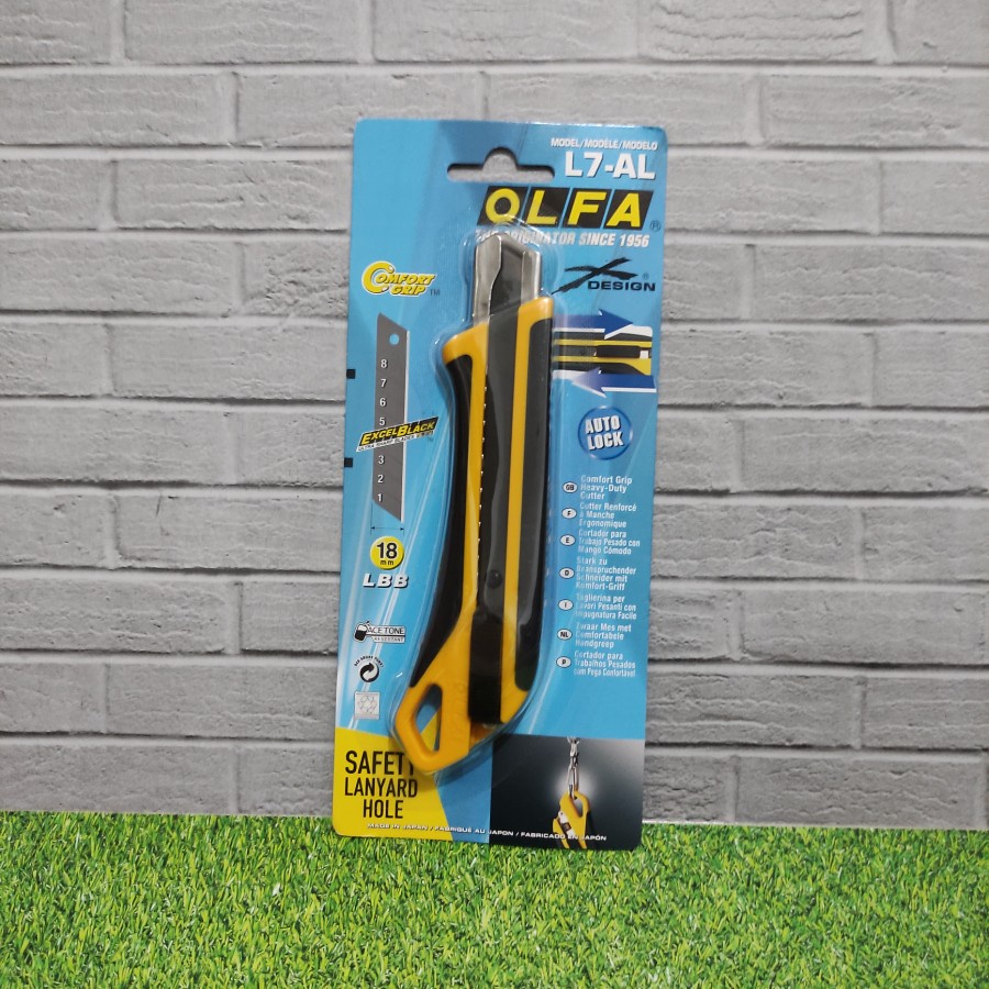 Jual Olfa L7-AL Pisau Cutter 18mm Snap-Off Blade Cutter L-7-AL Olfa Japan | Shopee Indonesia
